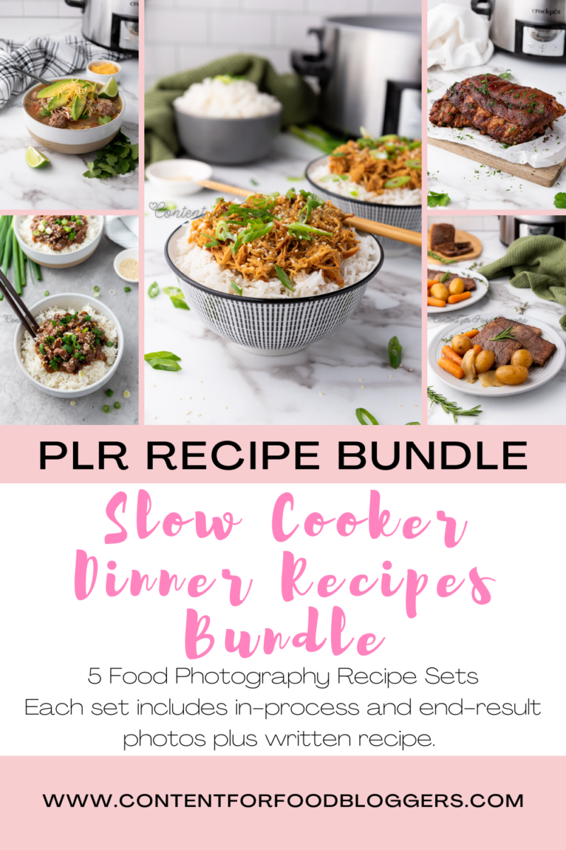 PLR Bundle - Slow Cooker Dinner Recipes Bundle - Content For Food Bloggers