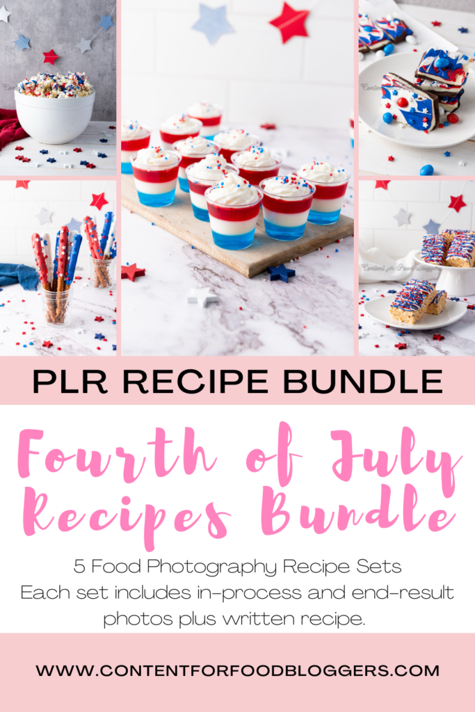 PLR Bundle - Fourth of July Recipes Bundle - Content For Food Bloggers