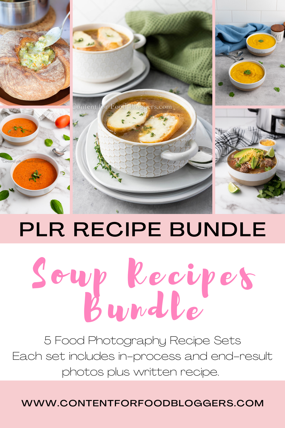 PLR Bundle - Soup Recipes Bundle - Content For Food Bloggers